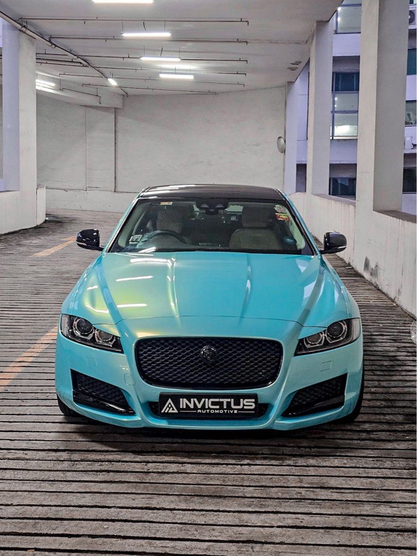 Jaguar XF Full Car Wrap In Magic Gold Blue Chameleon, Car Accessories ...