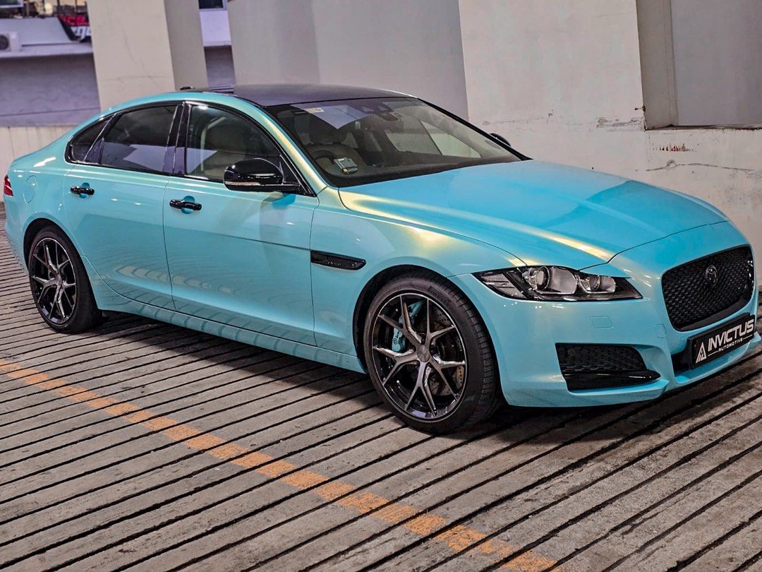 Jaguar XF Full Car Wrap In Magic Gold Blue Chameleon, Car Accessories ...