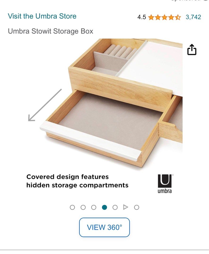 Jewellery Box Umbra Stowit, Furniture & Home Living, Home Improvement ...
