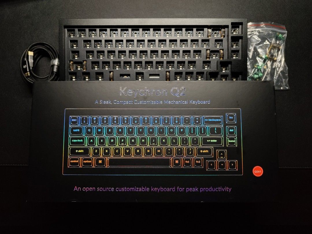 Keychron Q2 Barebones (Free Durock Stabs), Computers & Tech, Parts ...