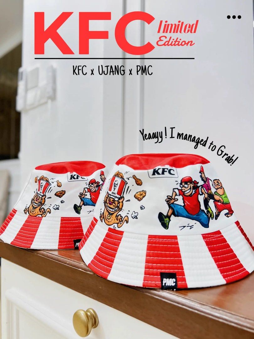 Kfc x Ujang Bucket Hat Limited Edition By Pmc, Men's Fashion, Watches ...