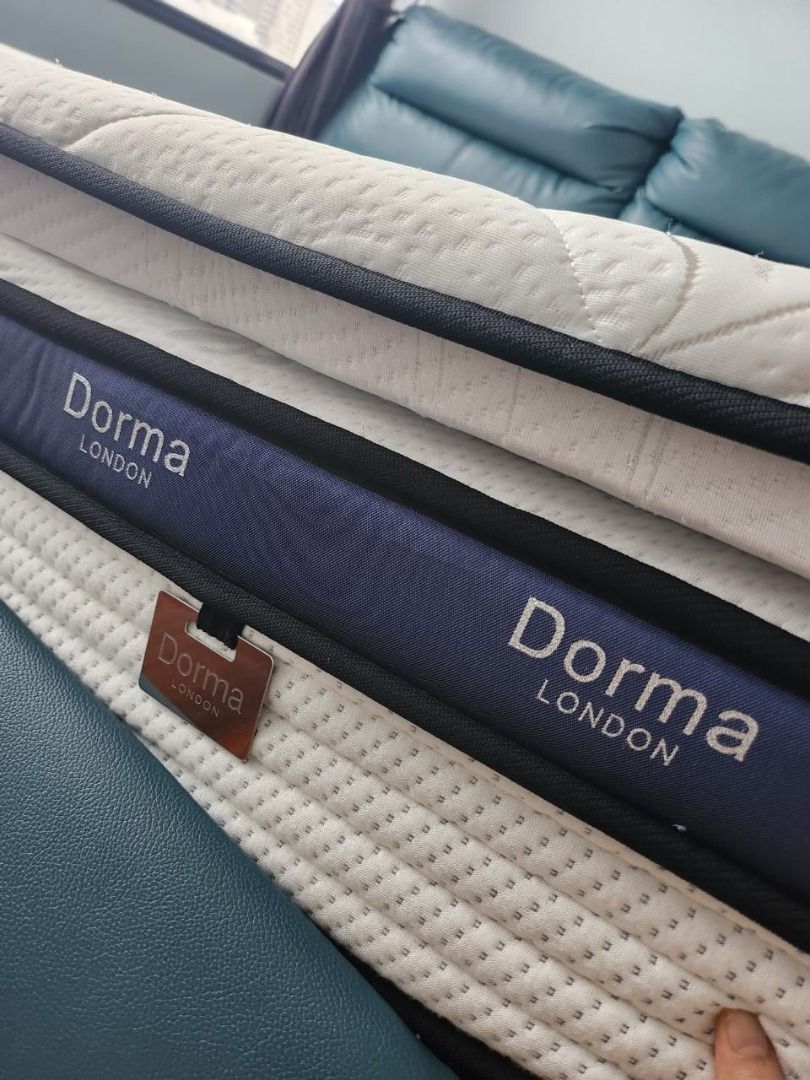 King size bed frame with Dorma brand mattress, Furniture & Home Living ...