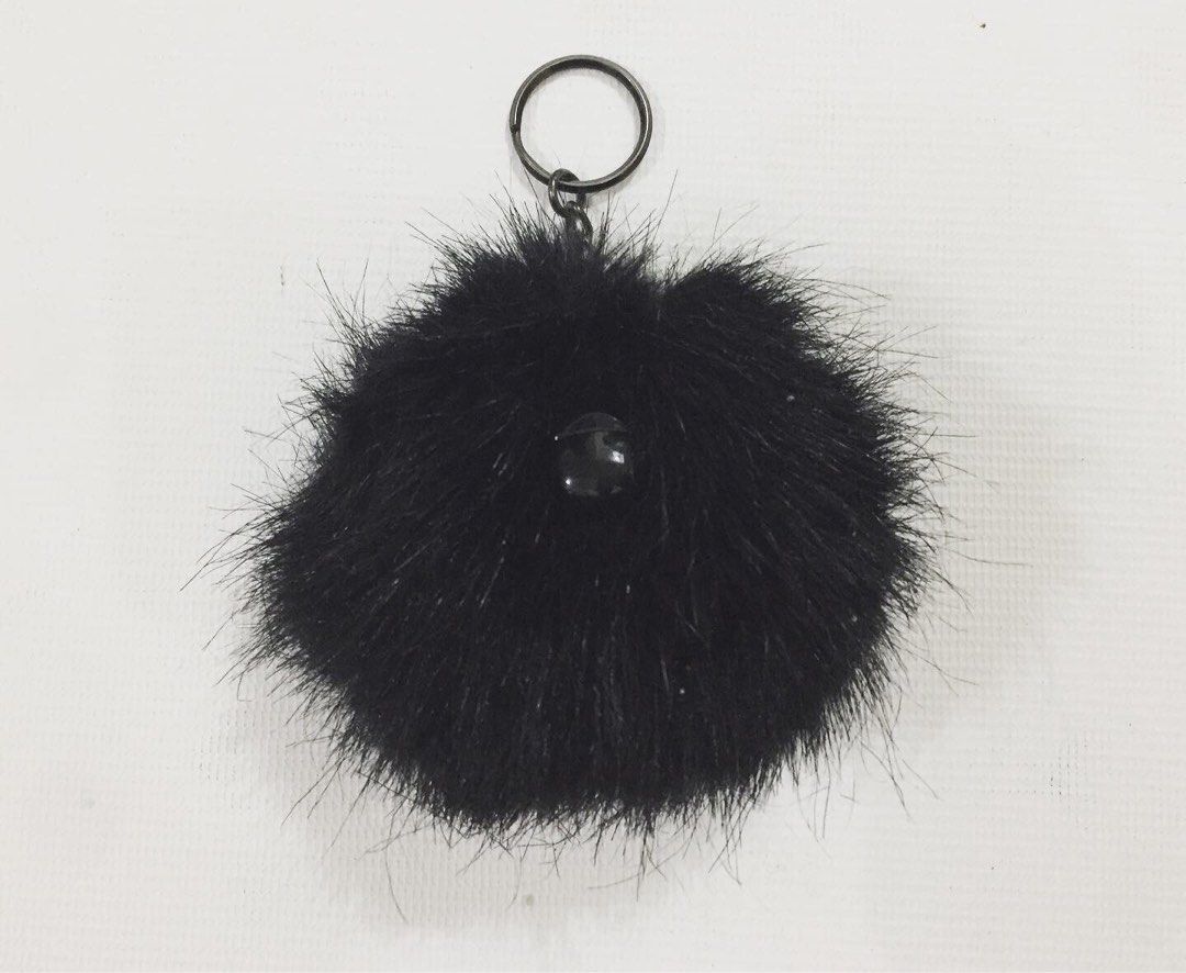Kipling tibe Black Pom-Pom fur monkey charm, Announcements on Carousell
