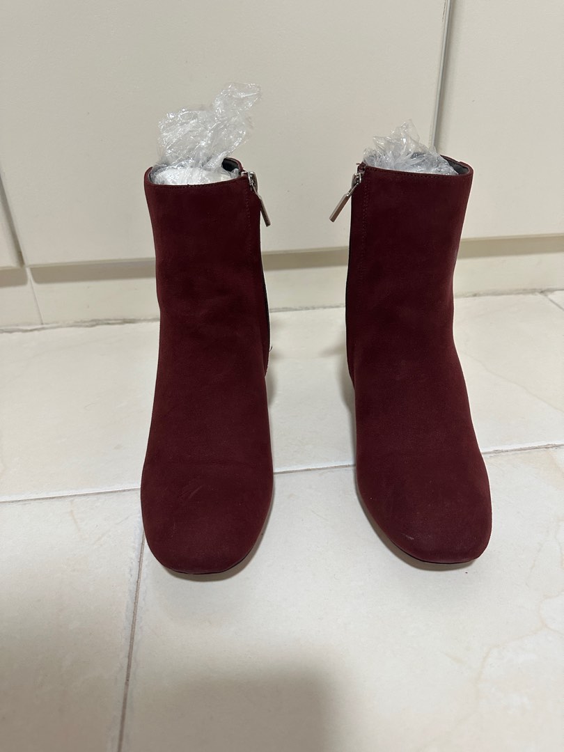 Kurt geiger red wine suede boots, Women's Fashion, Footwear, Boots on ...