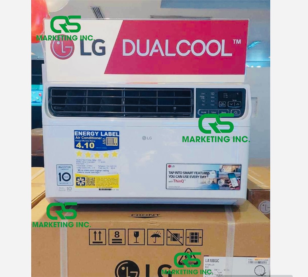 LG WINDOW TYPE DUAL INVERTER LA100GC 2023 MODEL, TV & Home Appliances ...