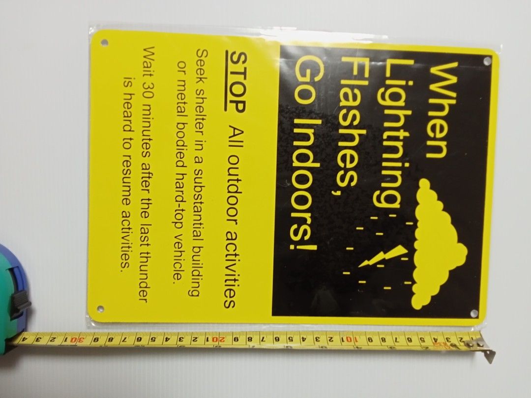 SS 555 Lightning Protection System (LPS) Warning Sign, Hobbies & Toys ...