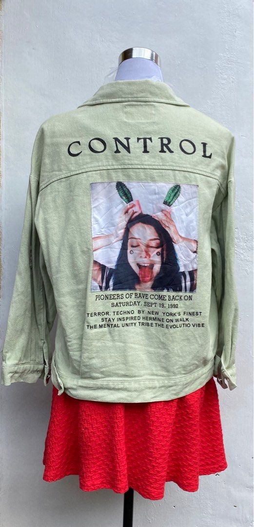 LIME GREEN DENIM JACKET, Women's Fashion, Coats, Jackets and Outerwear ...