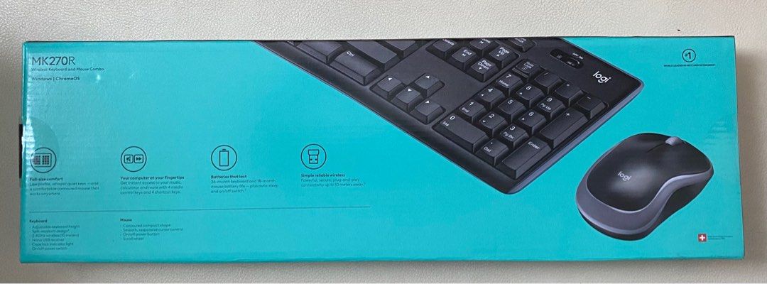Logitech Wireless keyboard MK270R, Computers & Tech, Parts ...
