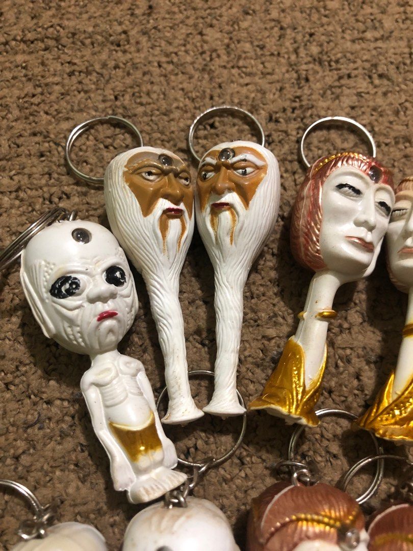 Lot set of weird key charms head figures, Hobbies & Toys, Memorabilia ...