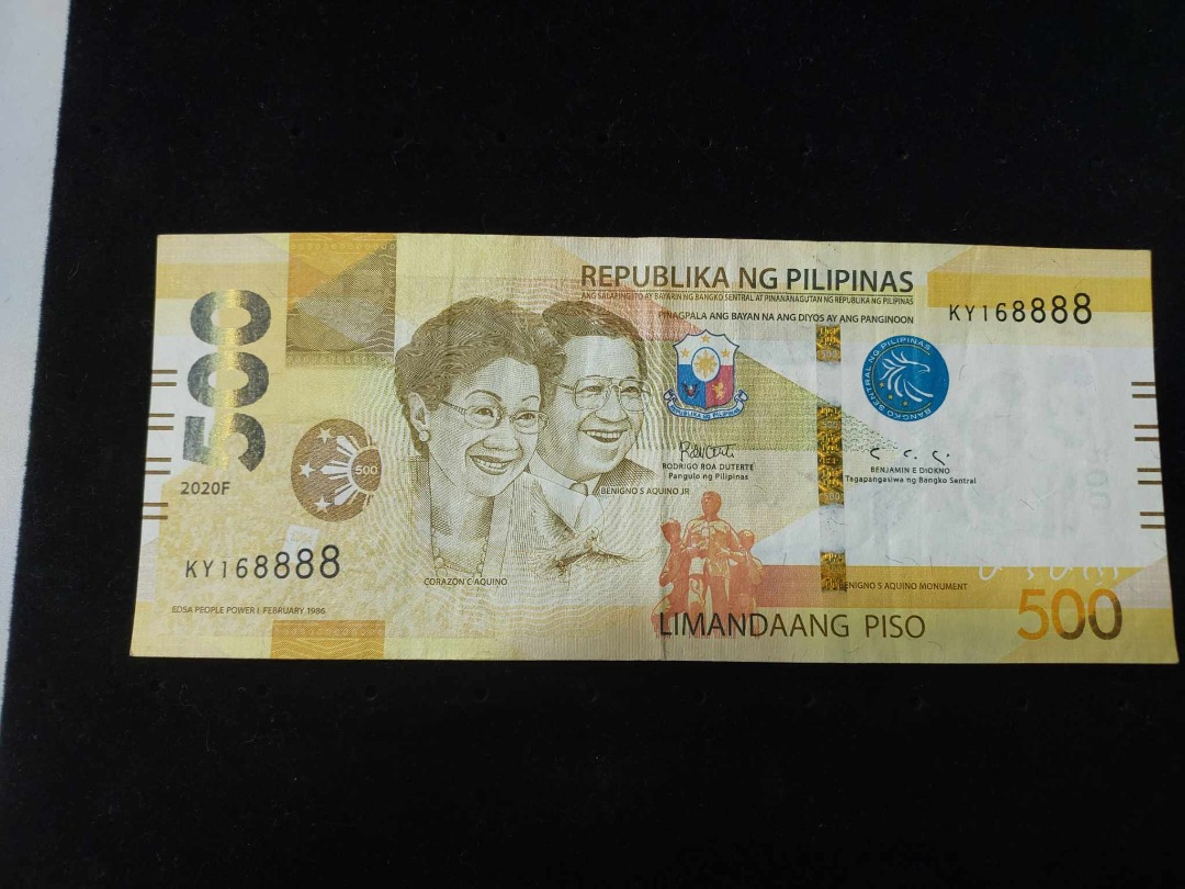 PH Currency with Lucky Serial Number #KY168888, Hobbies & Toys ...