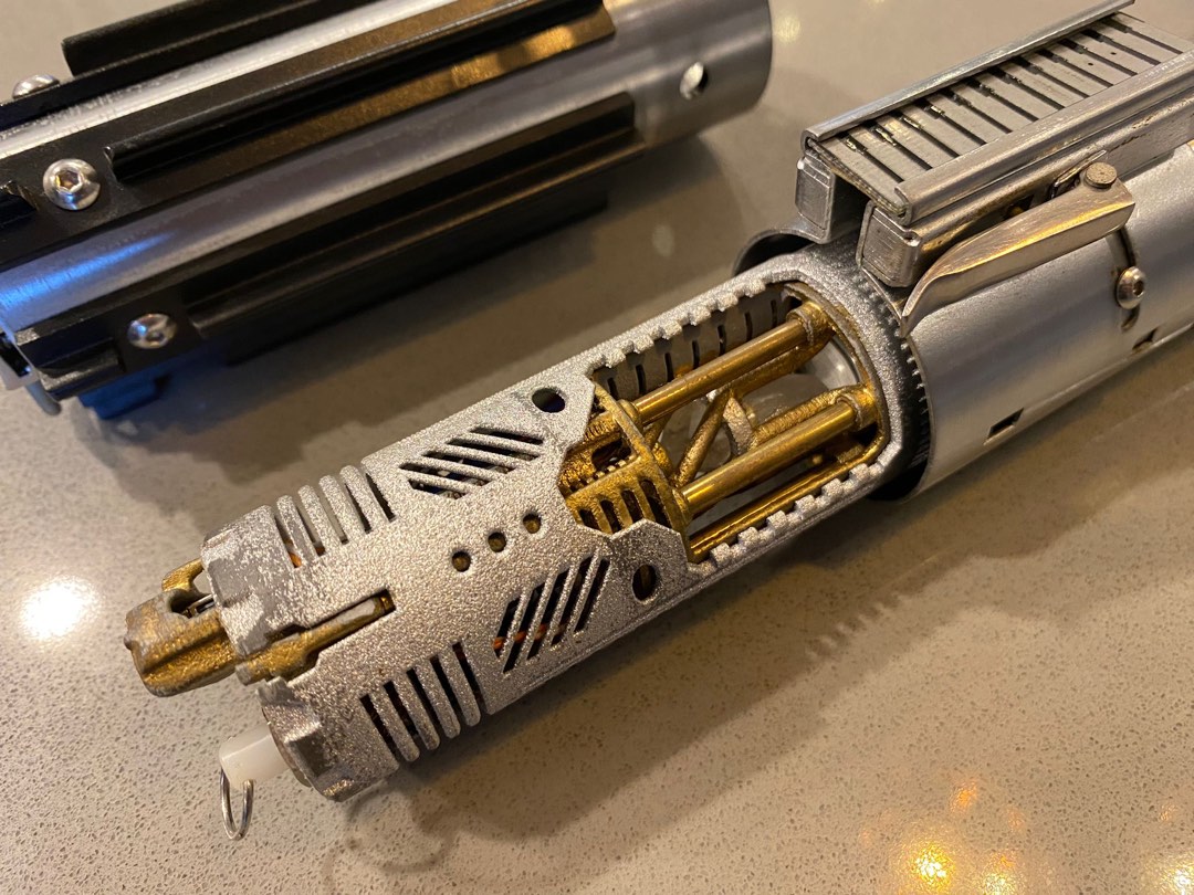 Luke Skywalker ESB lightsaber, with crystal chamber . 1:1 replica ...