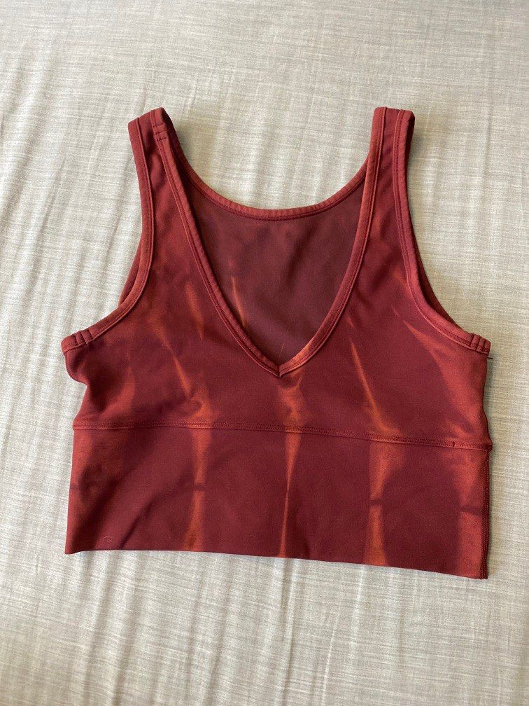 Lululemon Red power pivot top *reversible, Women's Fashion, Activewear ...