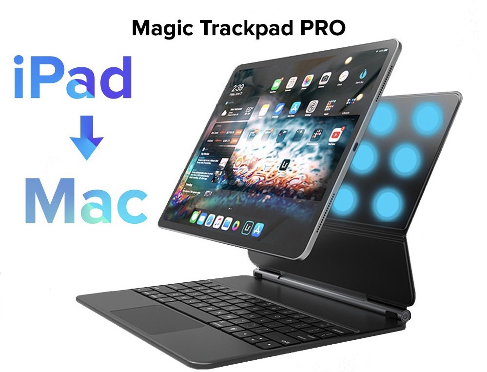 Magic Trackpad PRO Keyboard Case for iPad Air 5/4 Pro 11/Pro 12.9/10th ...