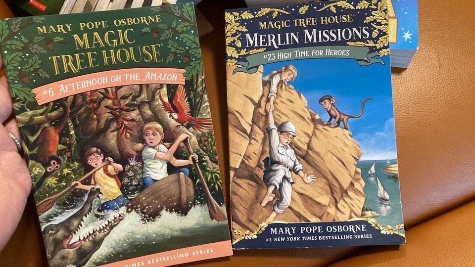 Magic tree house box set 1-4,6,23, 興趣及遊戲, 書本 & 文具, 小說 & 故事書 - Carousell