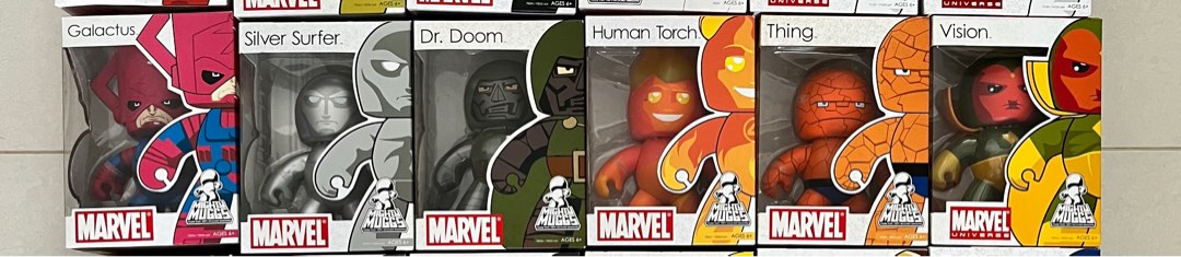 Marvel Hasbro Original Mighty Muggs Fantastic Four Set of 6 (Brand New ...