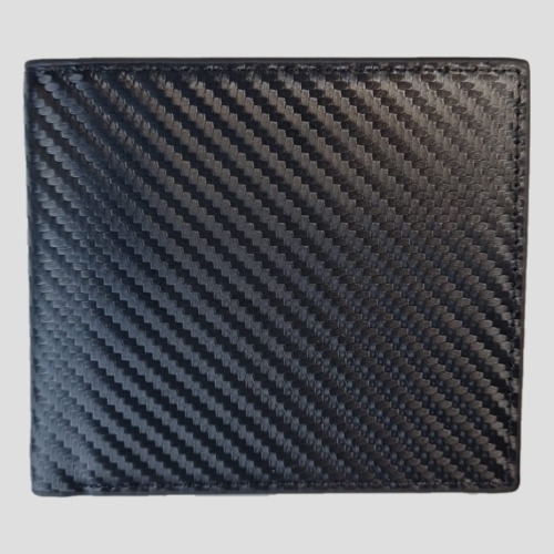 Men's Slim Carbon Fiber Wallet with Coin Pocket | Men Bifold Black ...