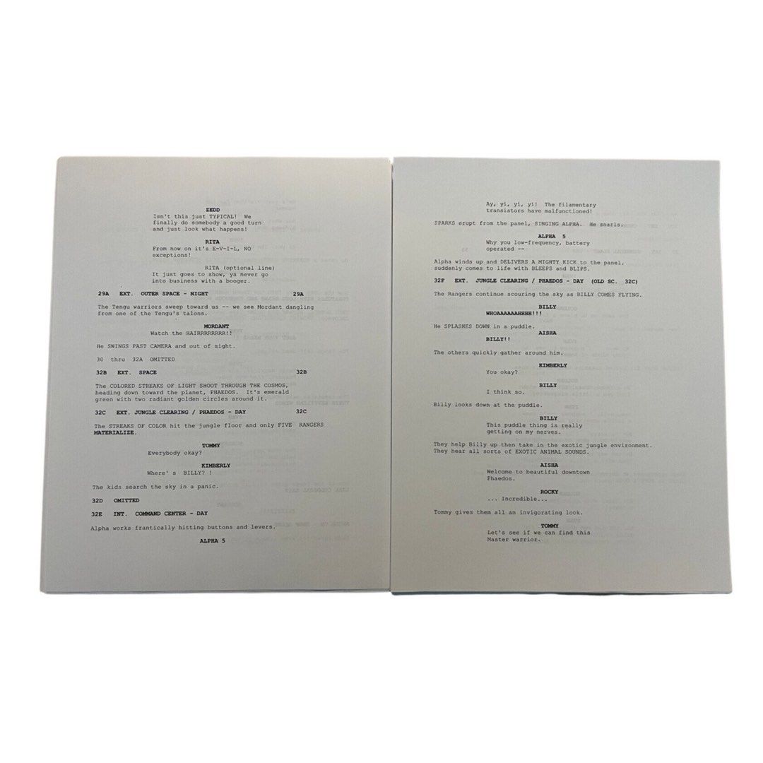 Mighty Morphin Power Rangers The Movie Script MMPR , Hobbies & Toys ...