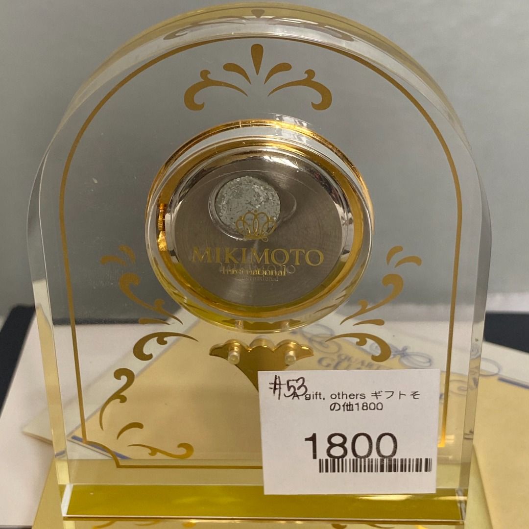 Mikimoto Vintage Clear Gold Pearl Desk Clock, Furniture & Home Living ...