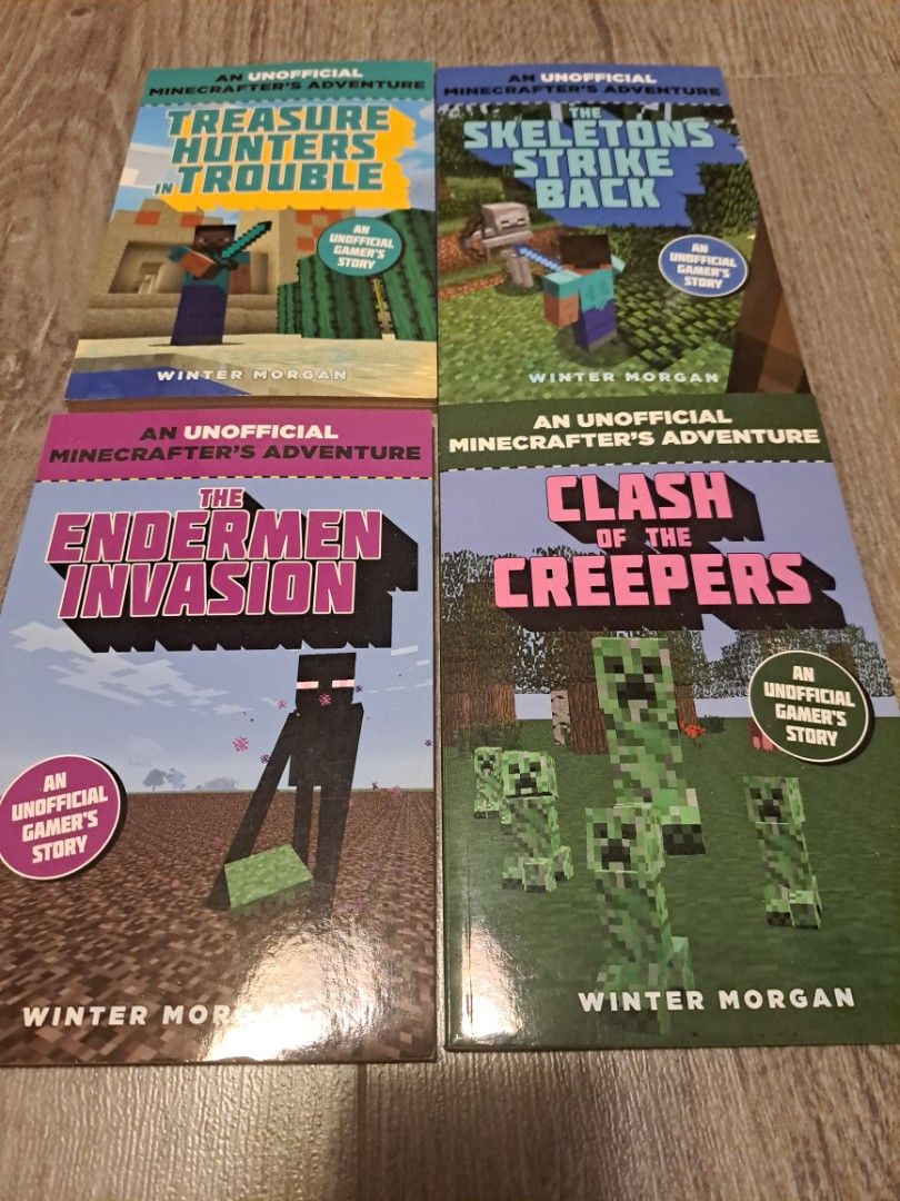 Minecraft series by Winter Morgan (4 in 1 set), 興趣及遊戲, 書本 & 文具, 小說及非小說 ...