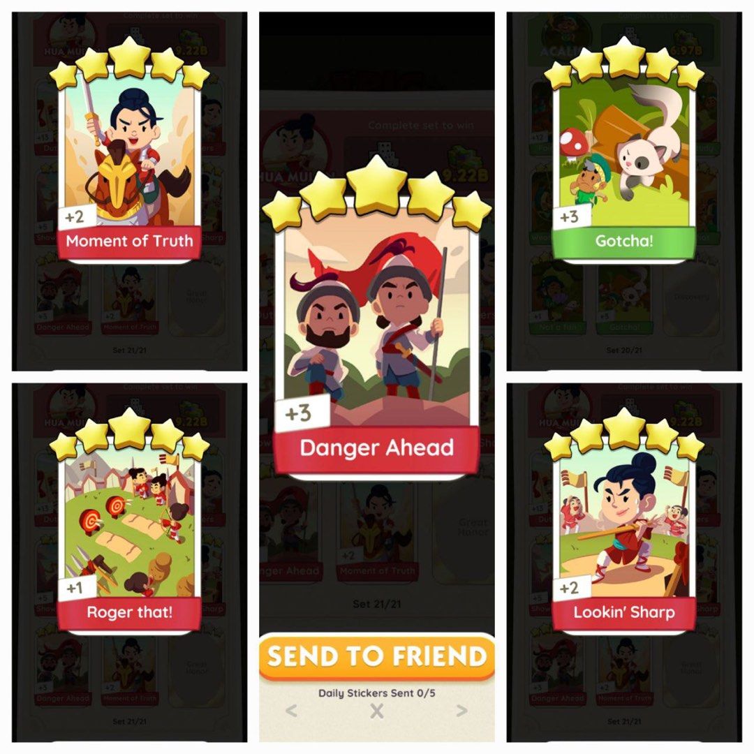 Monopoly go 5 Star Stickers, Video Gaming, Gaming Accessories, In-Game ...