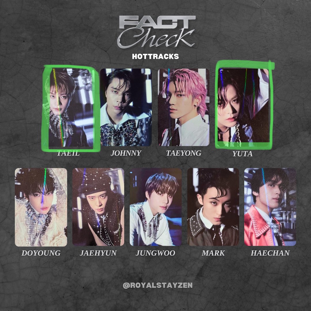 NCT 127 the 5th album Fact Check Photo card hottracks 特典小卡 泰一 taeil 悠太 ...