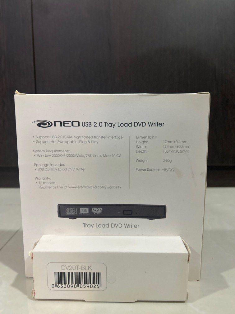 Neo USB 2.0 Tray Load DVD writer, Computers & Tech, Office & Business Technology on Carousell