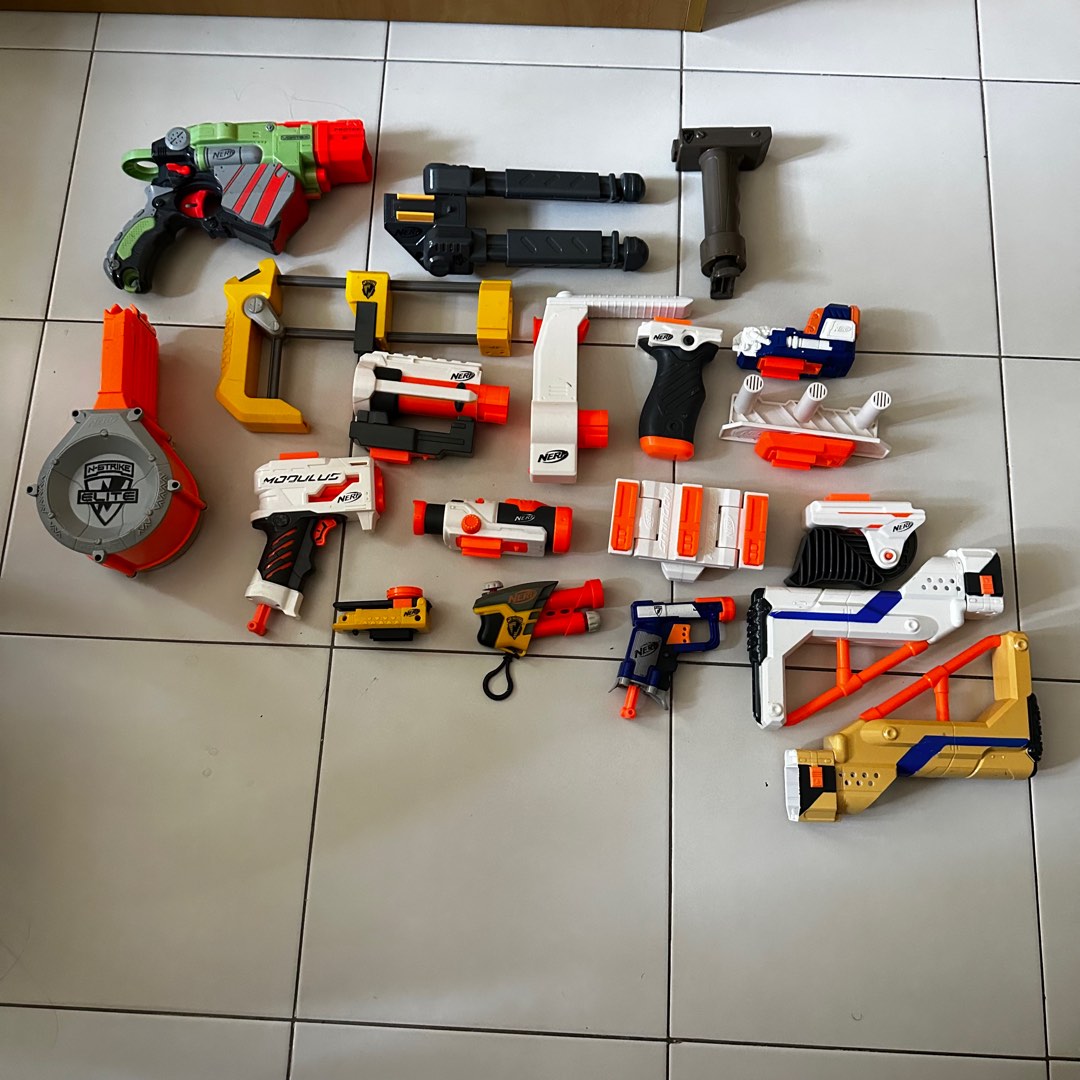 Nerf random attachments, Hobbies & Toys, Toys & Games on Carousell