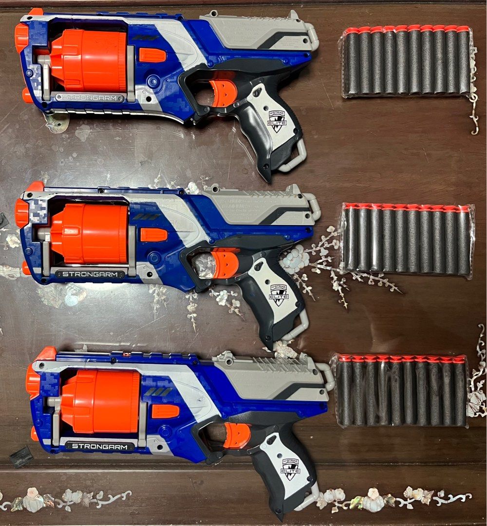 NERF STRONGARM + SUCTION DARTS, Hobbies & Toys, Toys & Games on Carousell