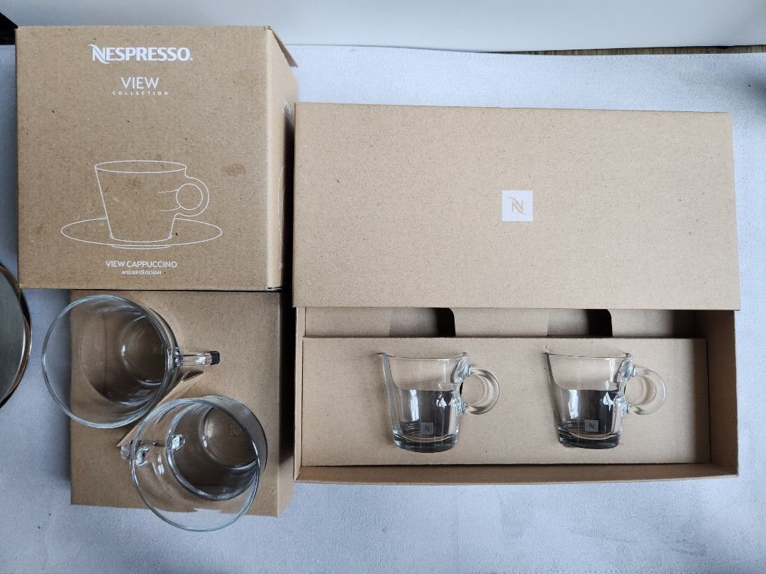 Nespresso coffee cup set (2x View cappuccino, 2x espresso cup ...