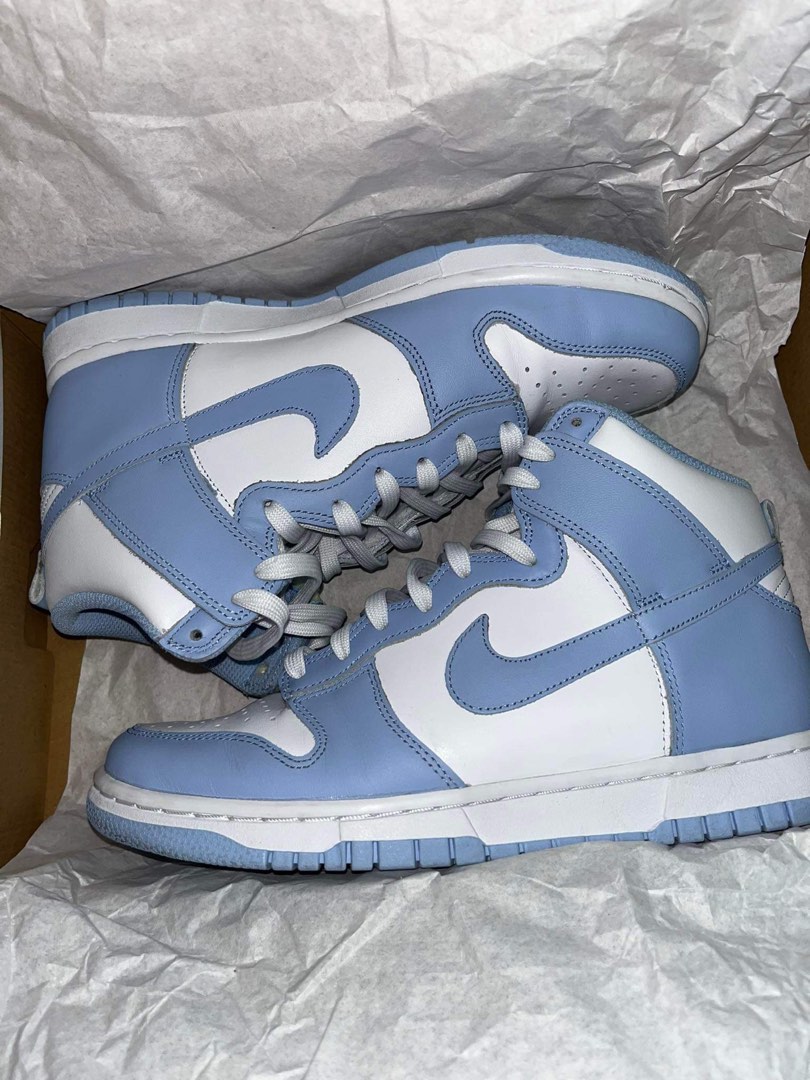 Nike Dunks High - White/Aluminum, Women's Fashion, Footwear, Sneakers ...