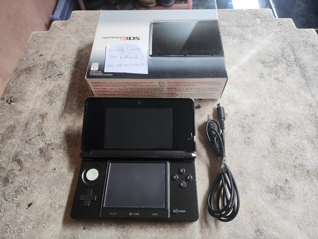 Nintendo 3DS not XL Cosmo Black CFW Luma 64GB Fullset 03, Video Game ...