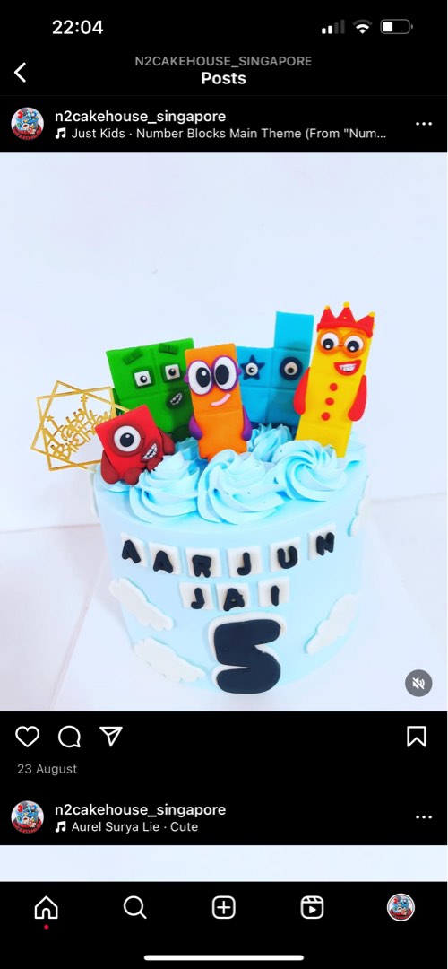 Number blocks birthday cake, Food & Drinks, Homemade Bakes on Carousell
