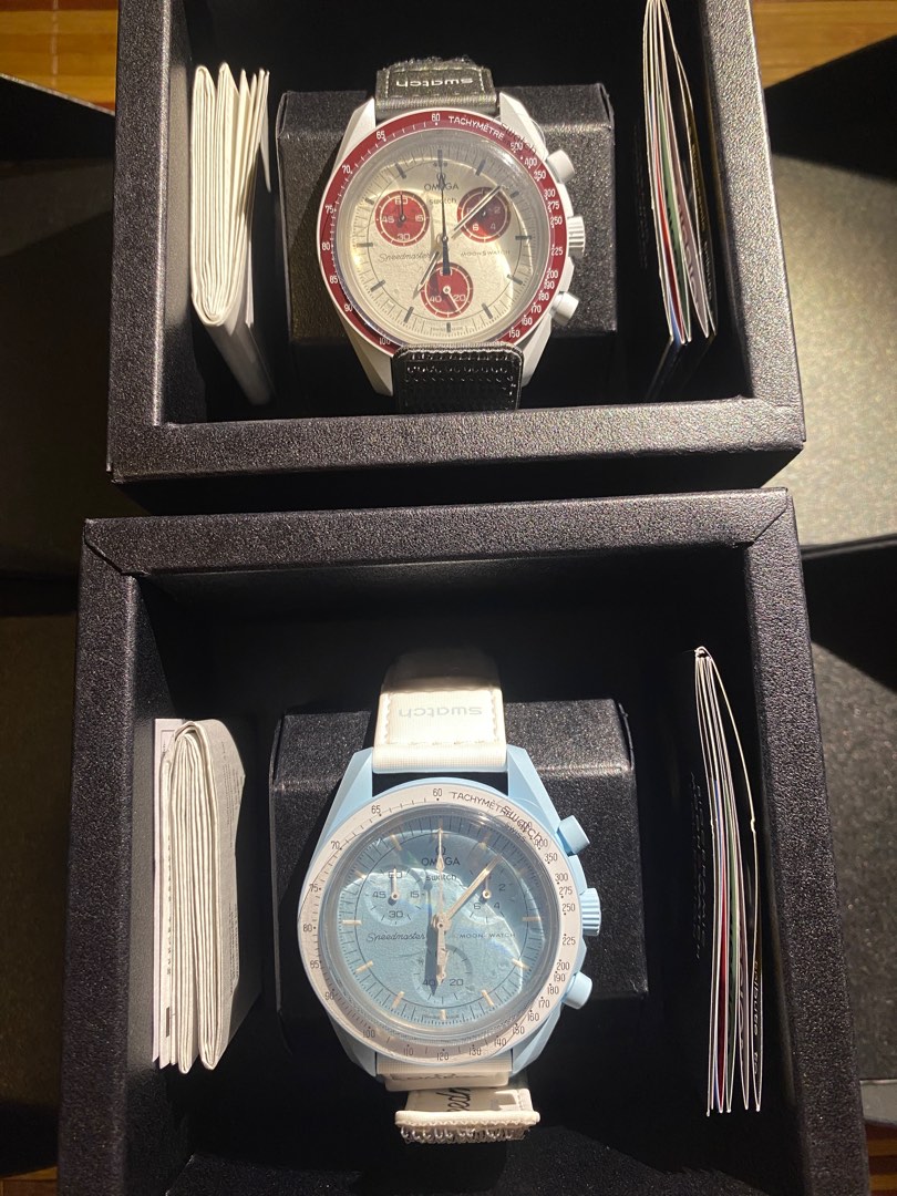 Omega X Swatch Bioceramic Moonswatch, 名牌, 手錶 - Carousell