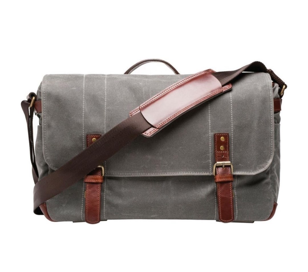Camera/Laptop Bag. ONA - The Union Street - Camera Messenger Bag - Smoke Waxed Canvas (ONA5 ...