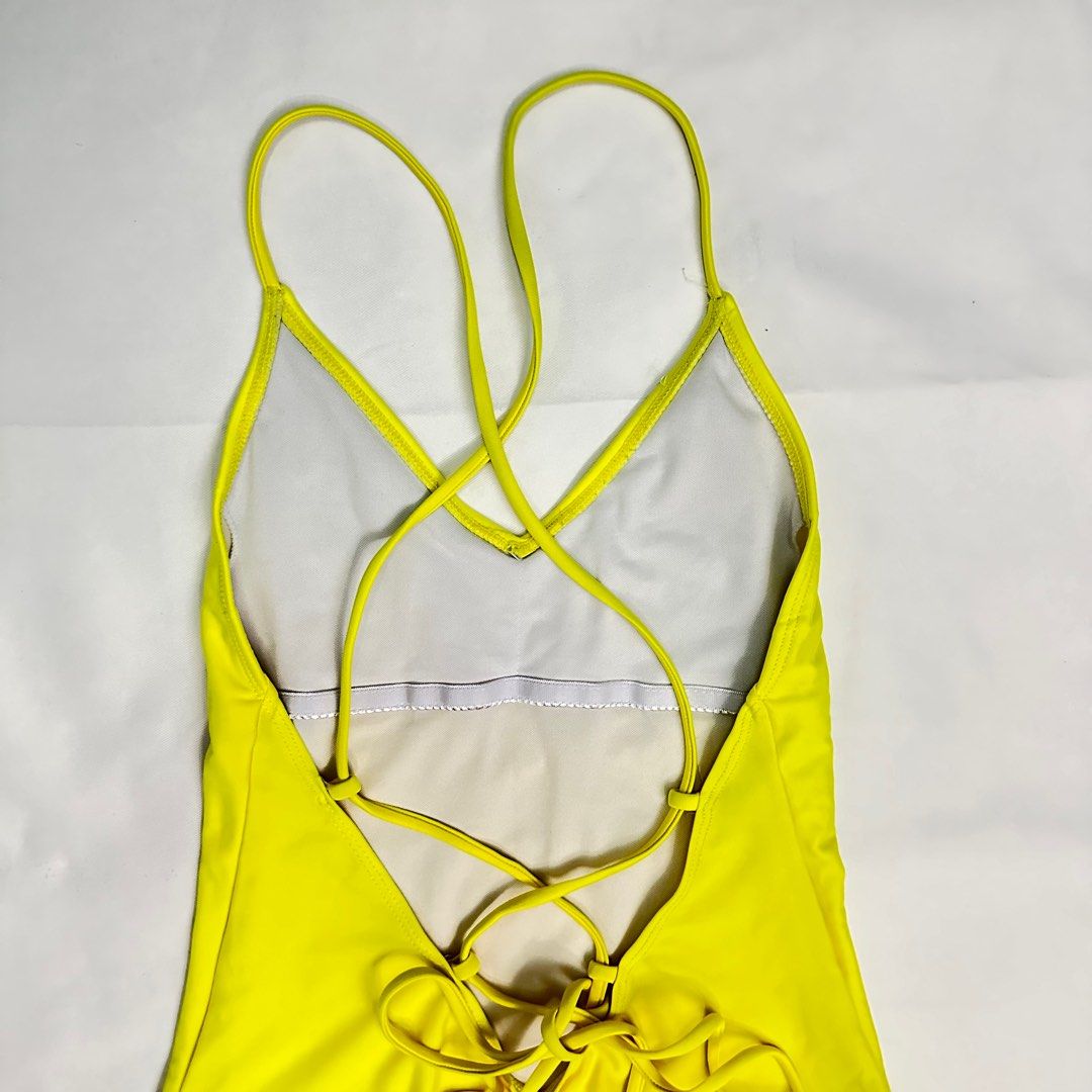 [SMALL] One Piece Swimwear Swimsuit Monokini Low Back Criss Cross Back ...
