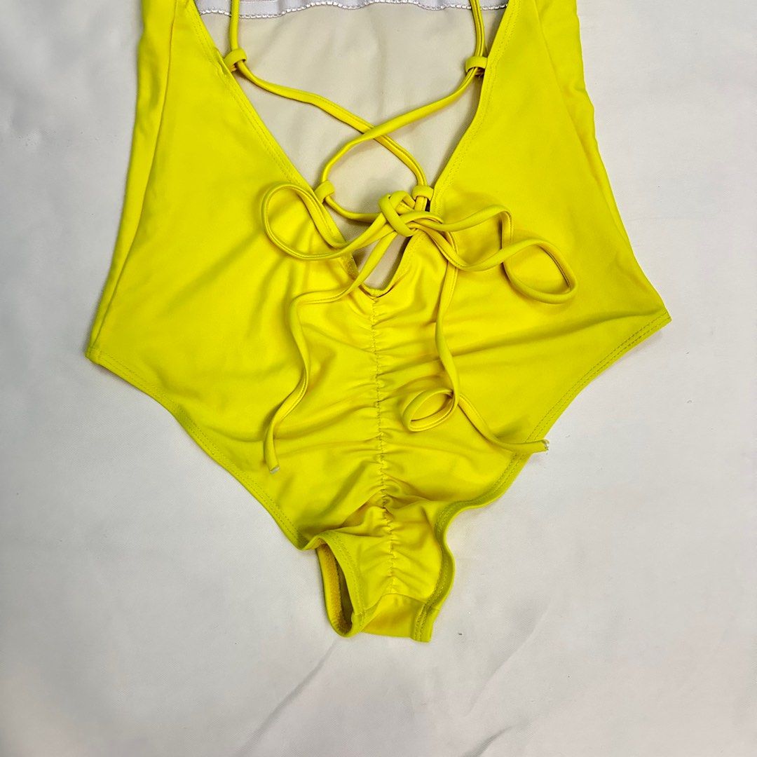 [SMALL] One Piece Swimwear Swimsuit Monokini Low Back Criss Cross Back ...