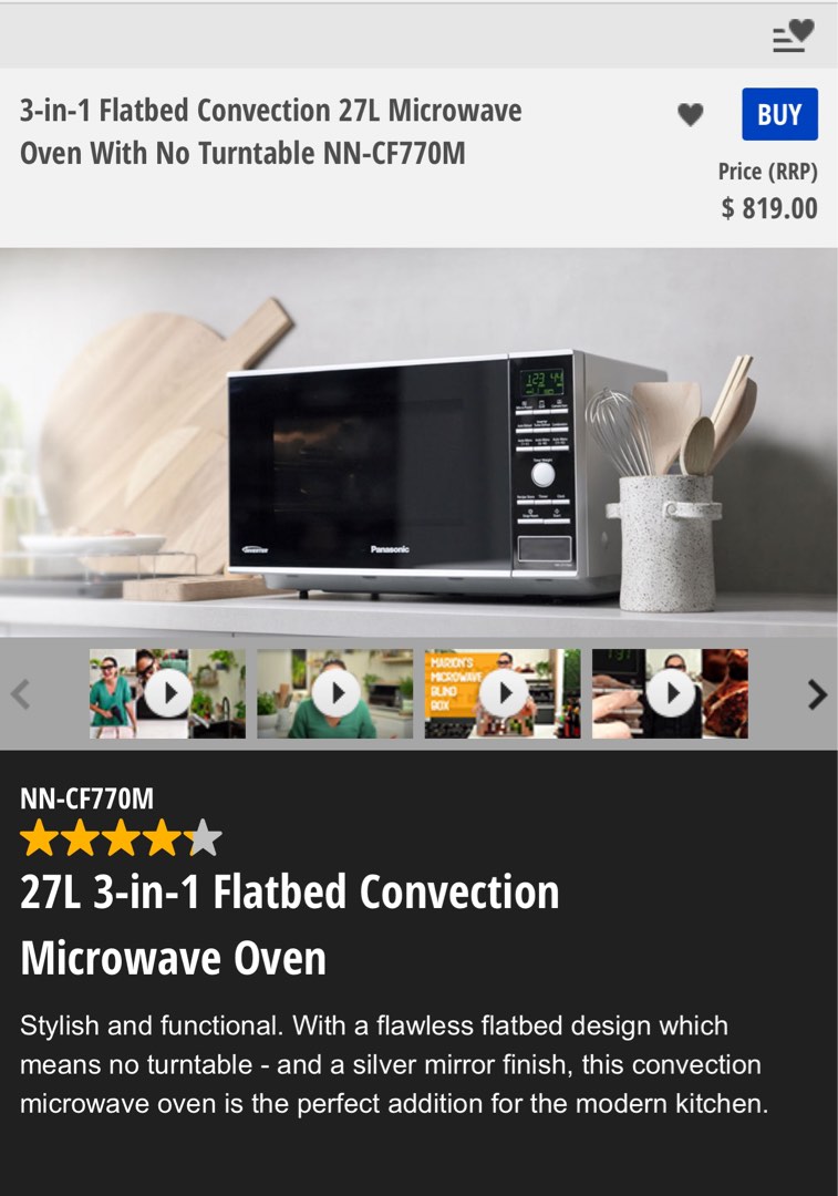Panasonic 27L 4-In-1 Flatbed Convection Oven Review at Jamie Mealmaker blog