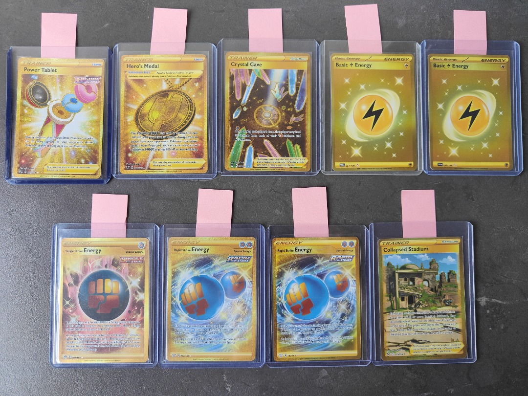 Pokemon Gold Trainer/Energy, Hobbies & Toys, Toys & Games on Carousell