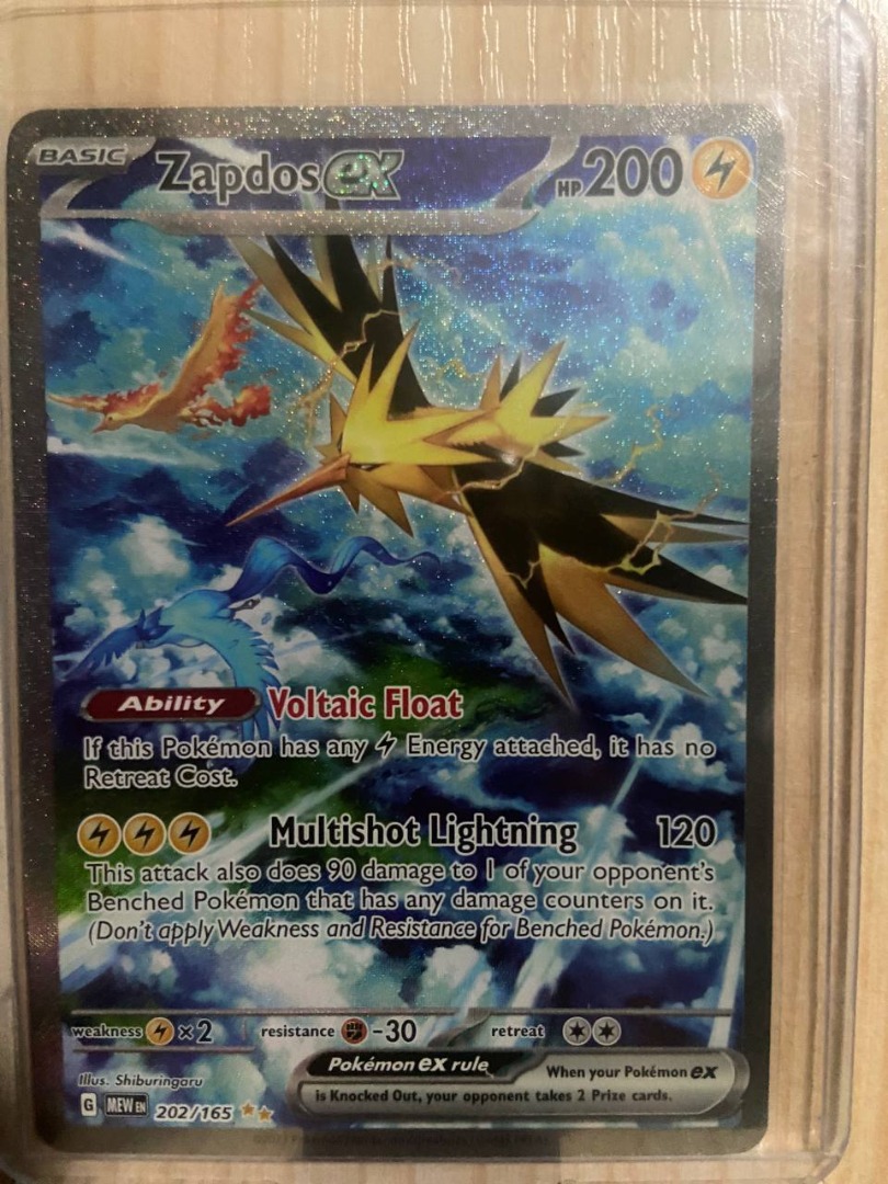 Pokemon Scarlet and Violet 151 English Zapdos ex #202, Hobbies & Toys ...