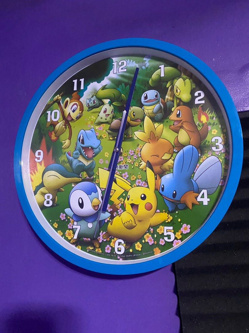Pokemon wall clock, Hobbies & Toys, Memorabilia & Collectibles, Fan ...