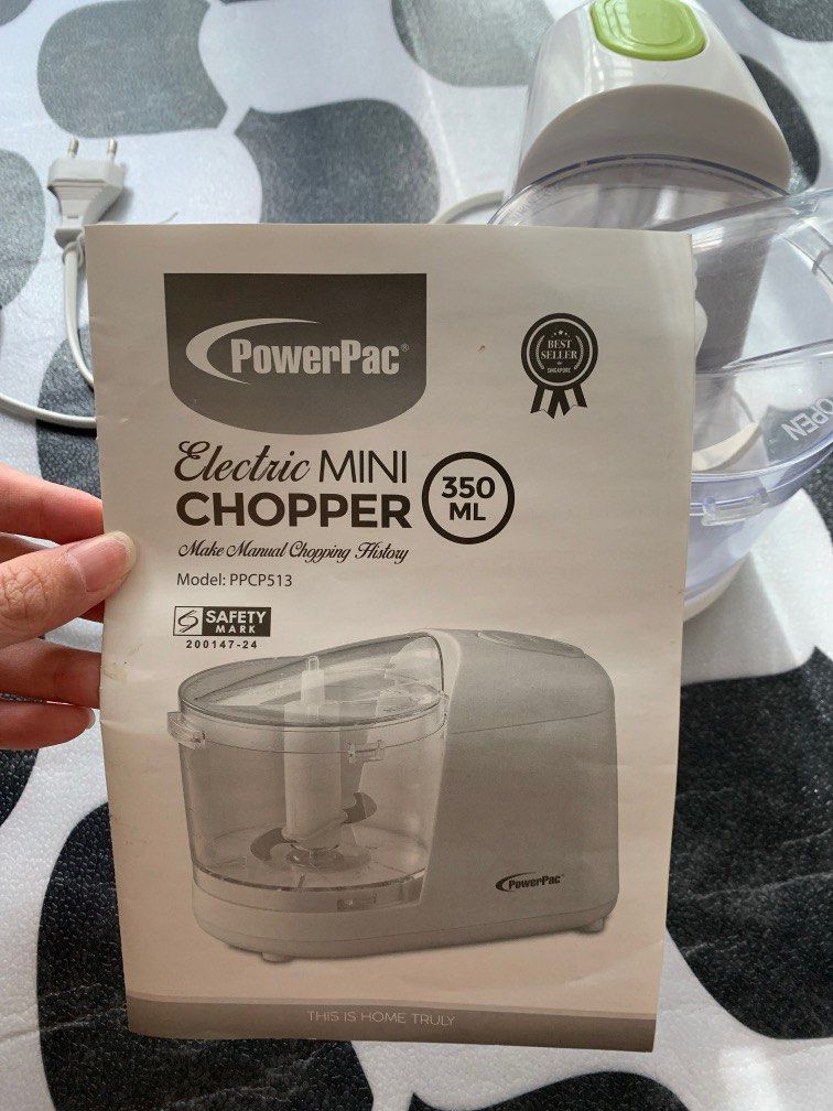 PowerPac Electric Mini Chopper, Furniture & Home Living, Bathroom ...