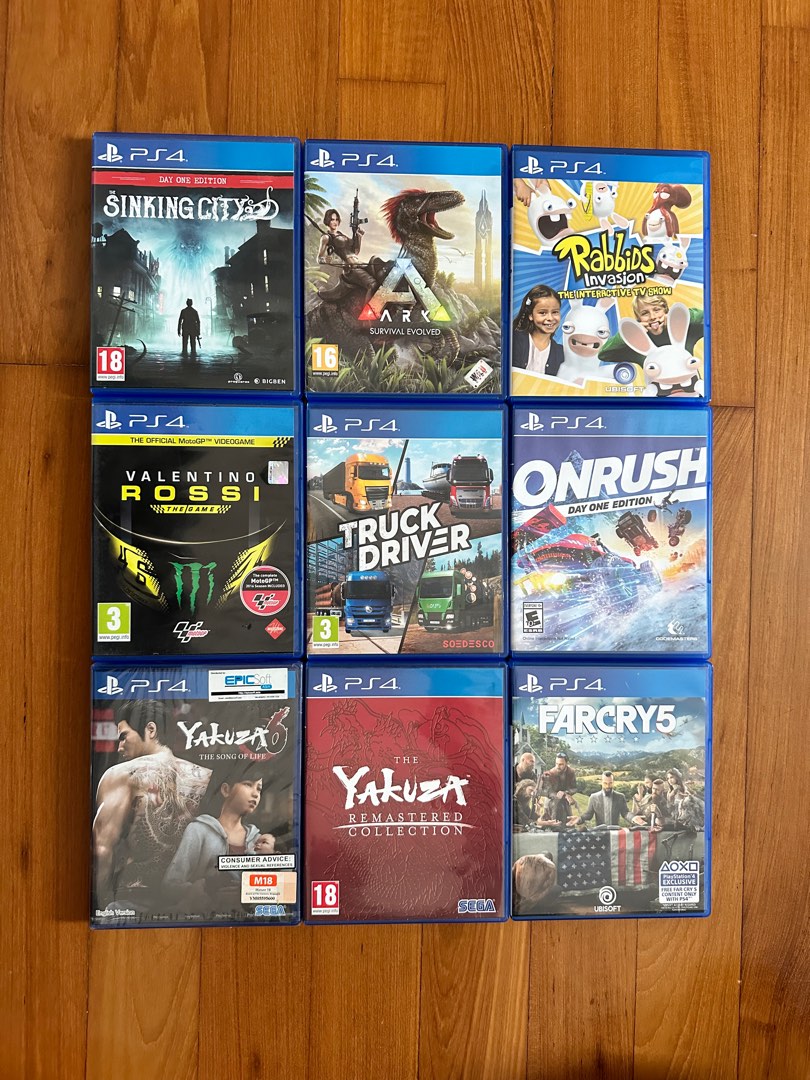 PS4 game Sinking city / Ark / Rabbids Invasion / Valentino Rossi ...