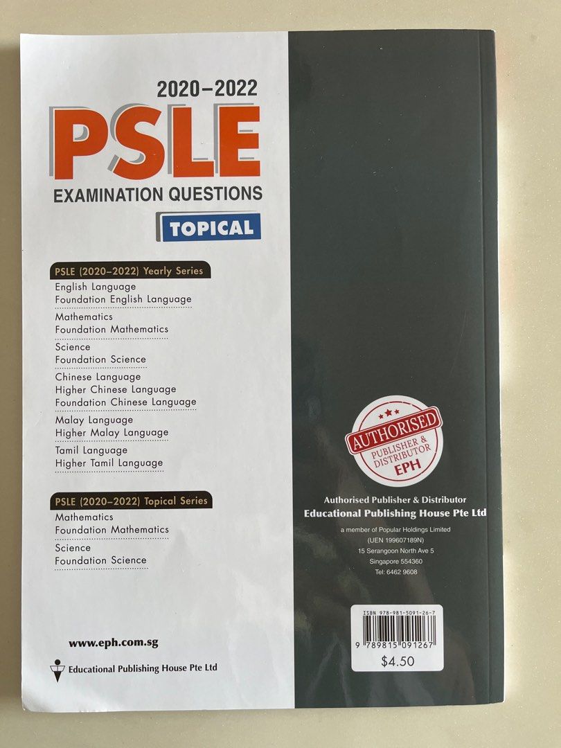 PSLE examination question topical Mathematics 2020-2022, Hobbies & Toys ...