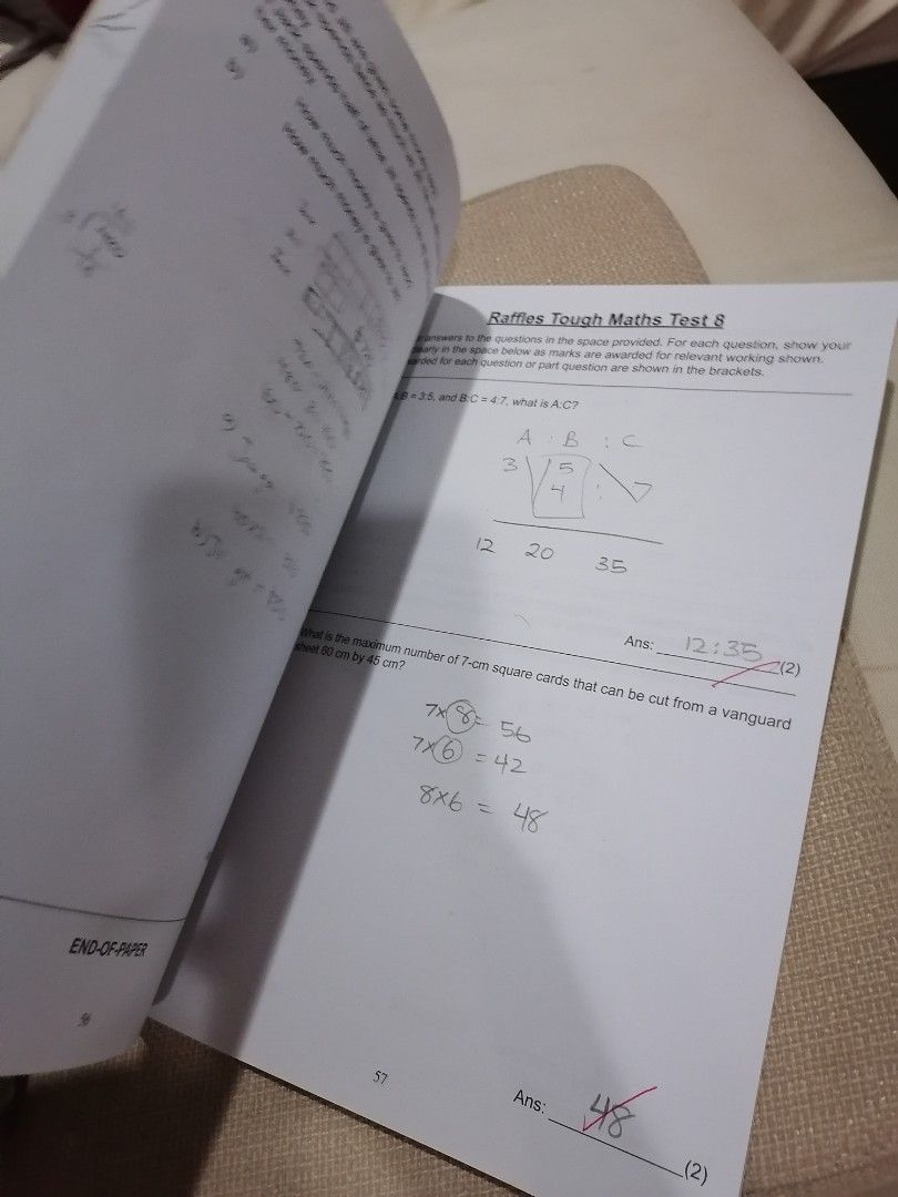PSLE MATHS BOOKS Raffles tough math, Hobbies & Toys, Books & Magazines ...