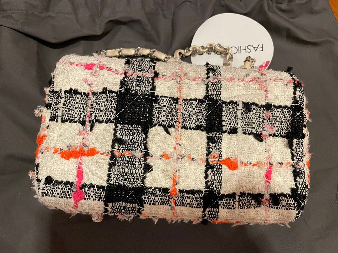 RARE pretty Chanel tweed bag, Luxury, Bags & Wallets on Carousell