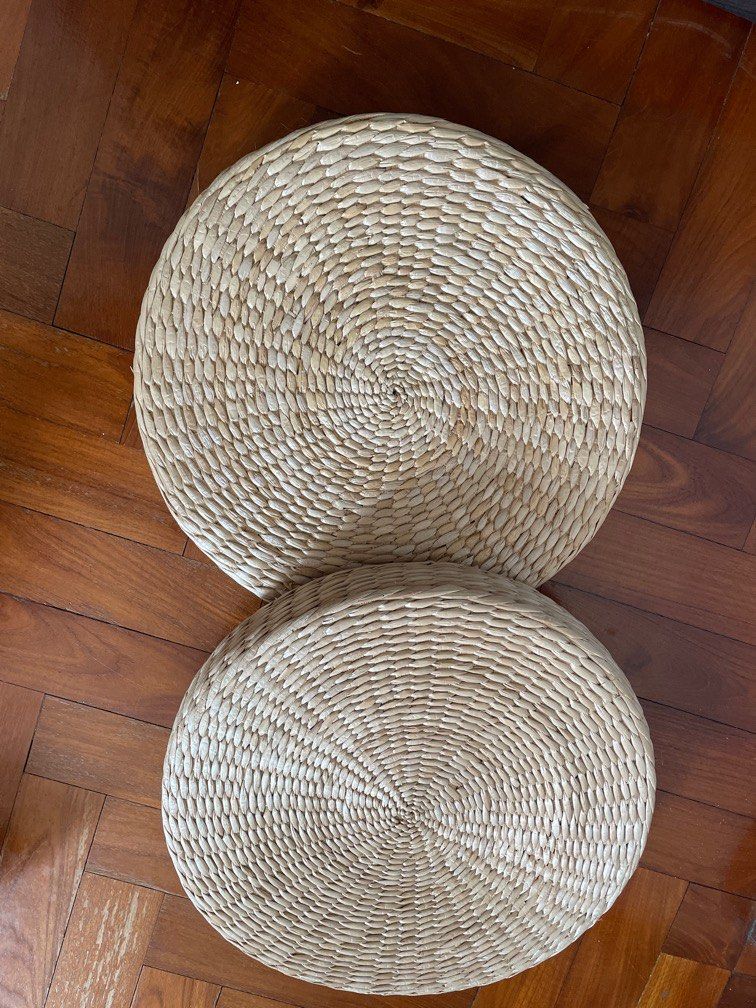 Ratan round floor mats, Furniture & Home Living, Home Decor, Carpets ...