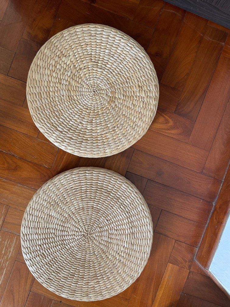 Ratan round floor mats, Furniture & Home Living, Home Decor, Carpets ...