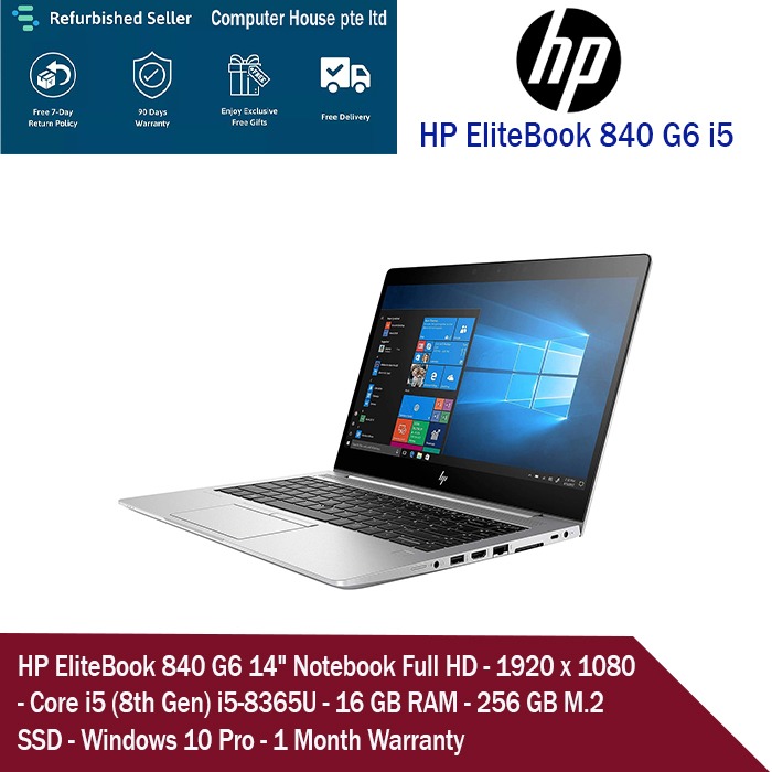[Refurbished] HP Intel EliteBook 840 G6 CORE i5 8TH GEN/16GB RAM/256GB ...