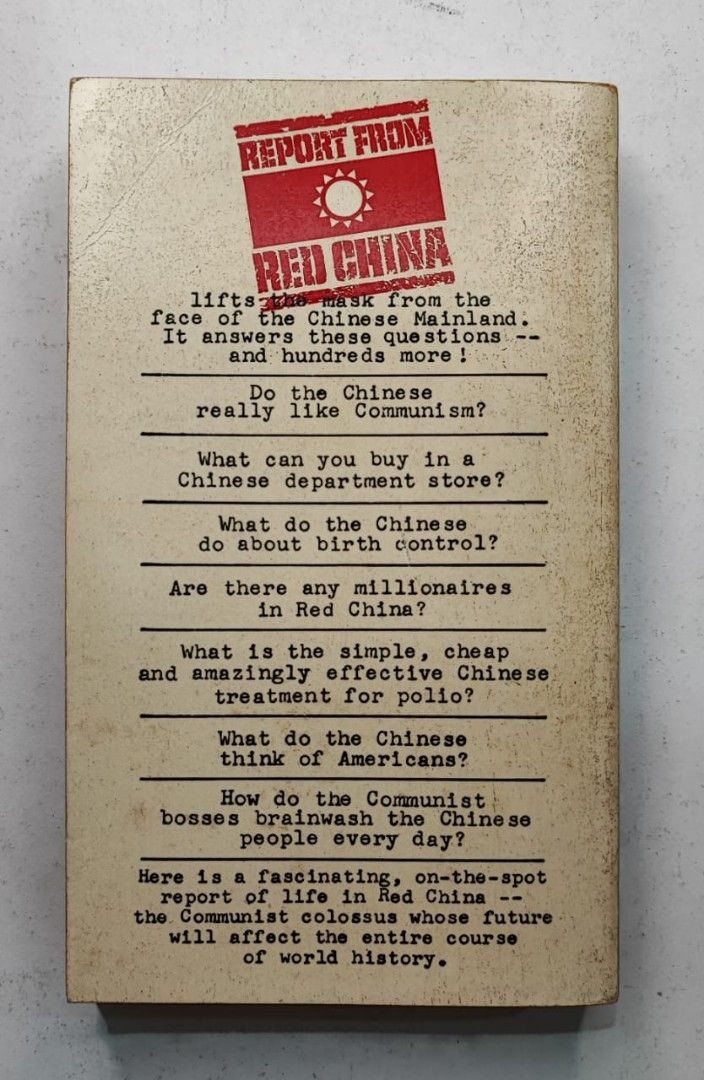 REPORT FROM RED CHINA, Hobbies & Toys, Books & Magazines, Storybooks on ...