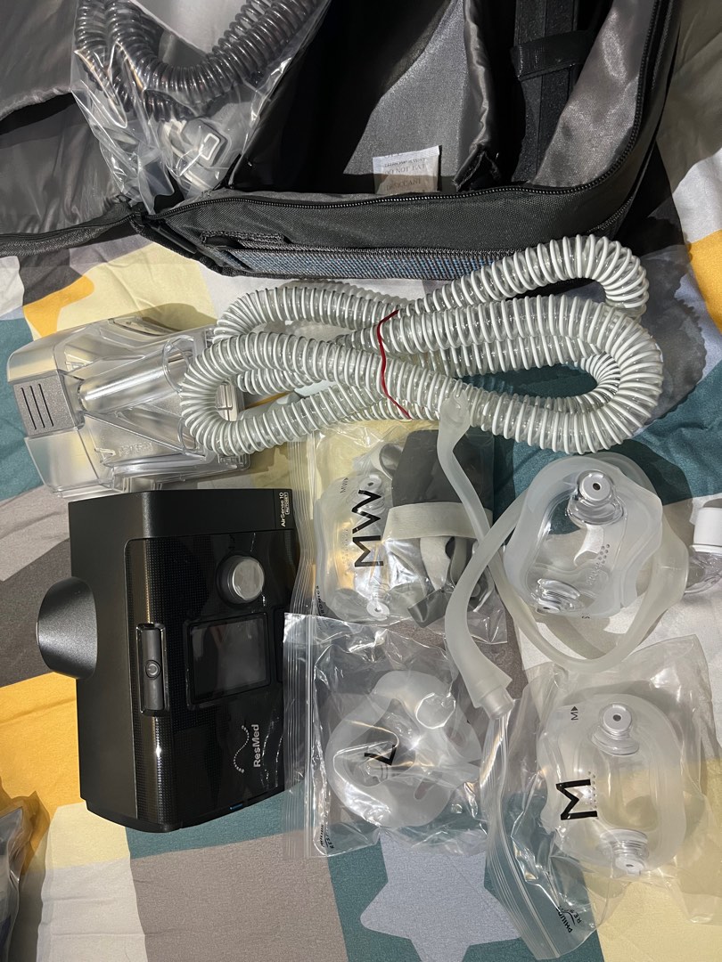 Resmed air sense 10 cpap machine with Phillips full face mask, Health ...